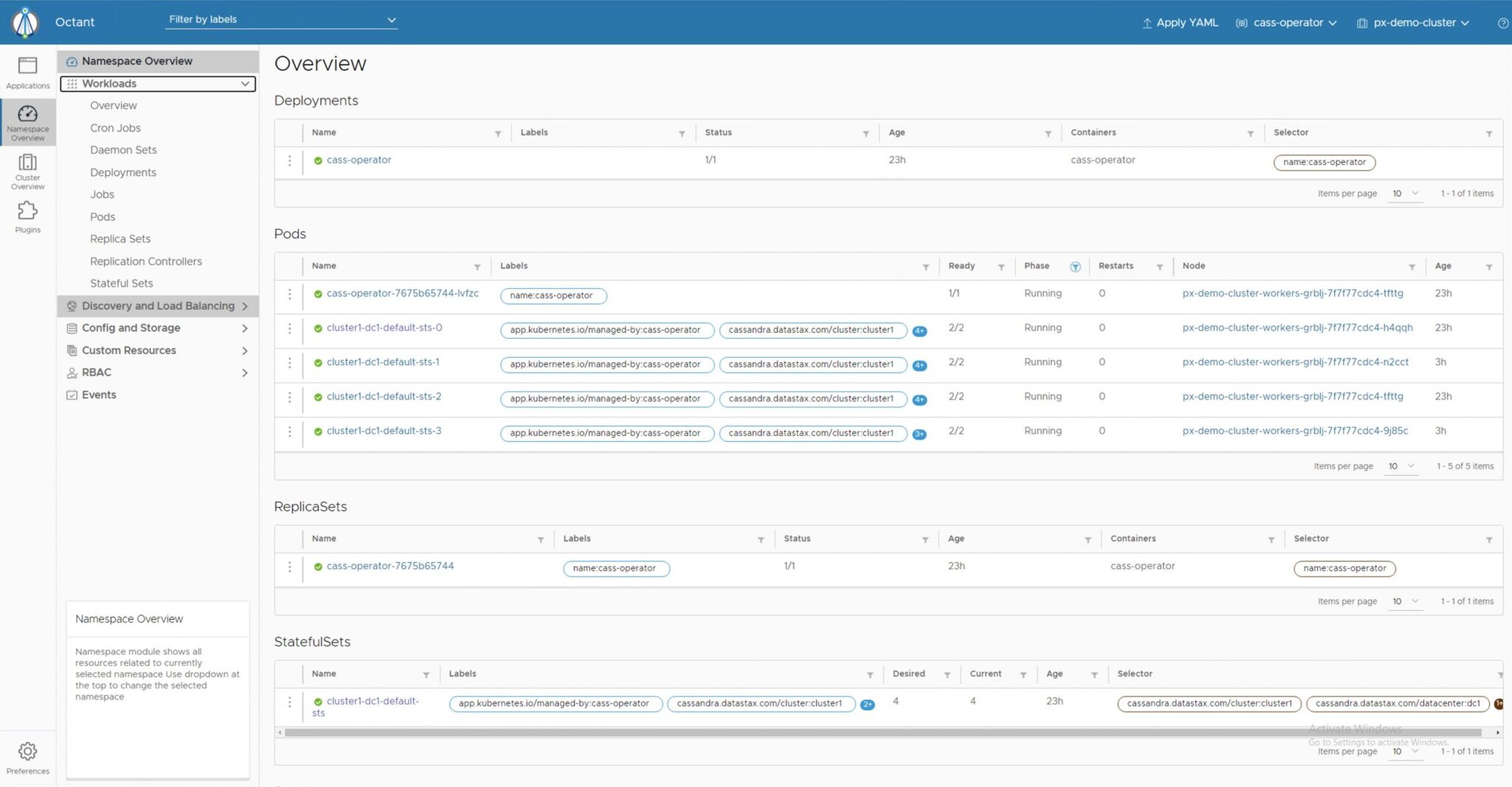 Deploying a highly available Cassandra cluster on VMware Tanzu with Portworx | Portworx